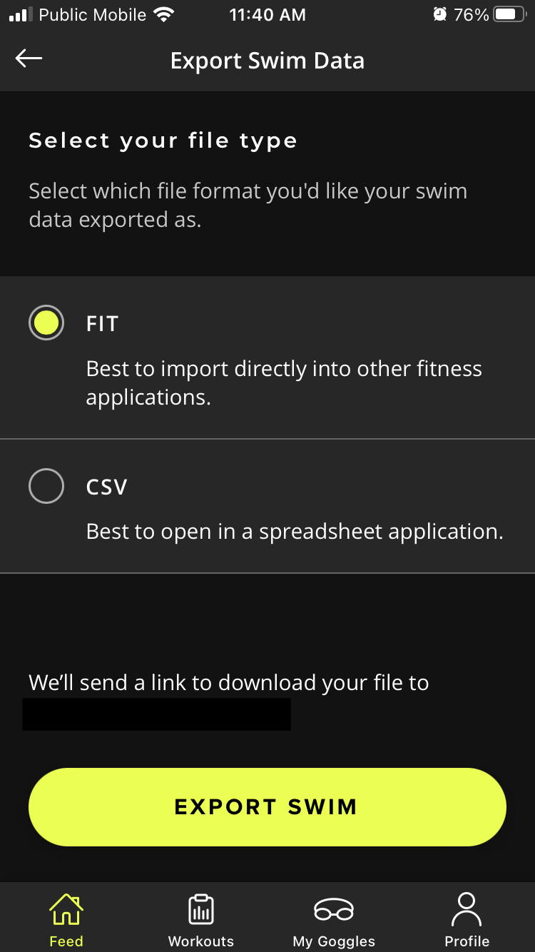 Can I export my swim data from the app? – FORM Support Center